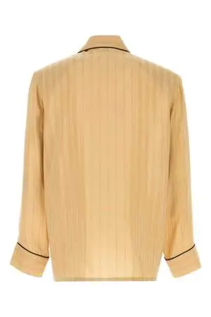 Saint Laurent Embroidered Crepe Shirt