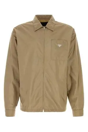 Prada Prada Men Cappuccino Re-Nylon Shirt Brown