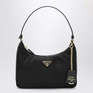 Prada Re-edition 2005 Bag In Re-nylon And Saffiano Leather - Black