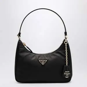 Prada Re-edition 2005 Bag In Re-nylon And Saffiano Leather - Black