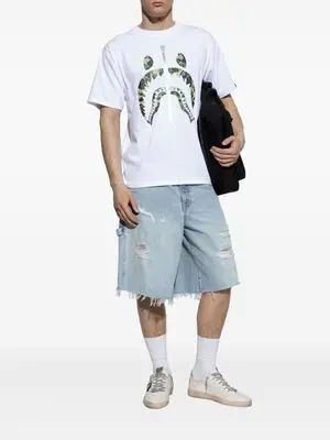 GOLDEN GOOSE Ball Star Leather Sneakers With Star Patch And Distressed Finish - Multicolor