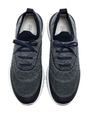Brunello Cucinelli Knitted Cotton Sneakers