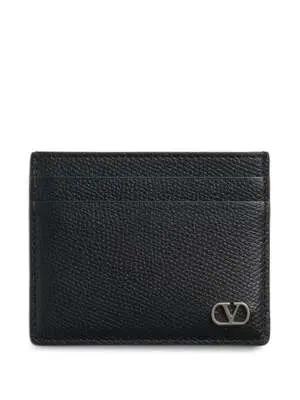 Valentino Garavani Valentino Garavani Men Vlogo Signature Leather Card Case Multicolor