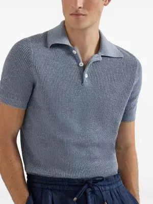 Brunello Cucinelli Linen Polo Shirt - Multicolor