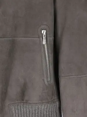 Brunello Cucinelli Shearling Leather Jacket - Multicolor