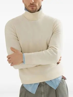 Brunello Cucinelli Cashmere Turtleneck Sweater - Multicolor