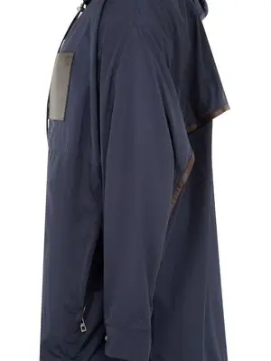 Loewe Hooded Jacket With Leather Trim - Multicolor
