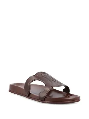 Celine Triomphe Leather Slides