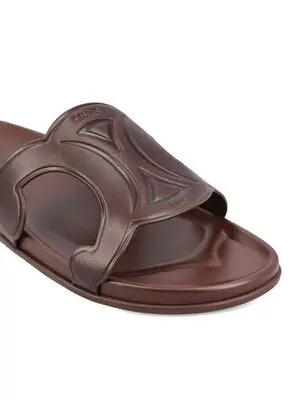 Celine Triomphe Leather Slides