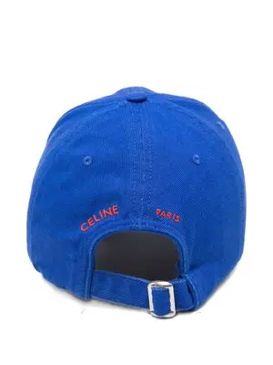 Celine Embroidered Logo Cotton Baseball Cap