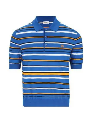 Celine Striped Cotton Polo Shirt - Multicolor
