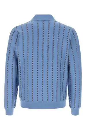 Fendi Cerulean Cotton Polo Shirt - Blue