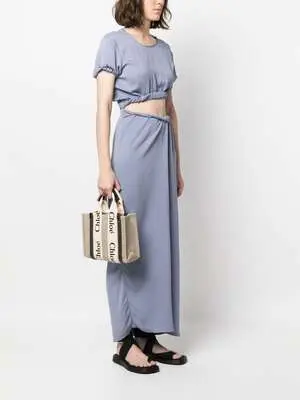 Chloé Woody Small Linen Tote Bag - Multicolor