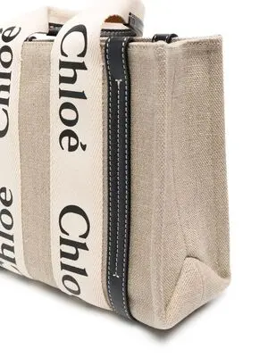 Chloé Woody Small Linen Tote Bag - Multicolor