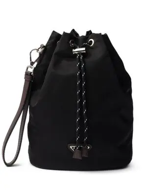 Prada Speedrock Re-nylon And Leather Pouch - Multicolor