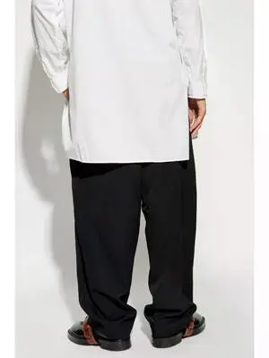 Yohji Yamamoto Wool Wide-leg Trousers