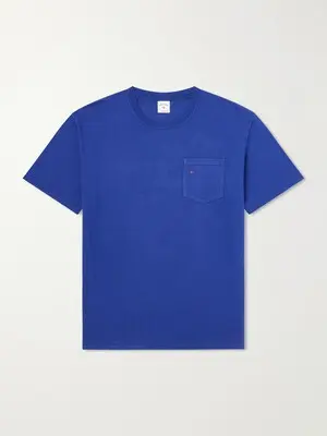 NOAH Core Logo-printed Cotton T-shirt - Blue