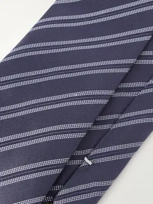 Canali 8cm Striped Silk Neck Tie