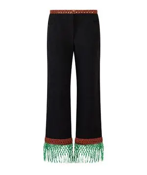 Rosie Assoulin Macrame Trimmed Trousers