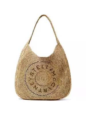 Stella McCartney Logo-perforated Raffia Tote Bag