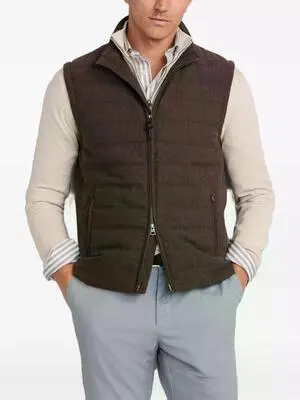 HACKETT LONDON Herringbone-pattern Gilet