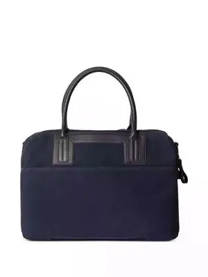 HACKETT LONDON Leather-trimmed Canvas Holdall