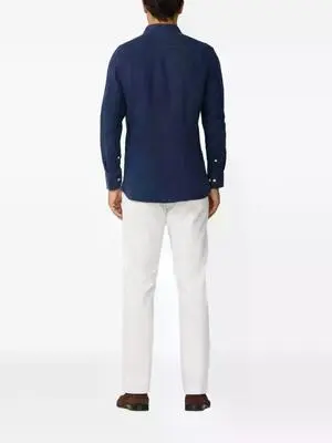HACKETT LONDON Logo-embroidered Linen Shirt