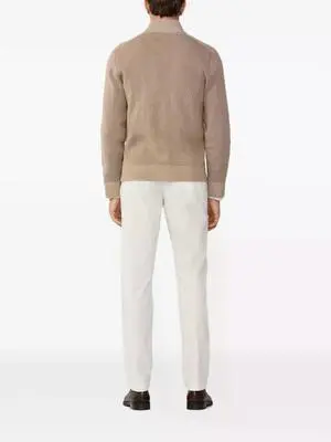 HACKETT LONDON Rib-stitched Raglan-sleeve Cardigan