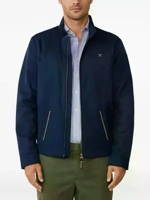 HACKETT LONDON Harrington Logo-embroidered Jacket - Blue