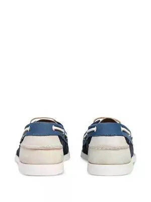 HACKETT LONDON Nubuck Panelled Boat Shoes