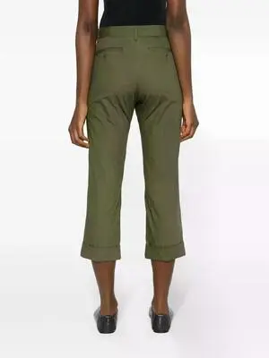 Yohji Yamamoto Cropped Cotton Chino Trousers
