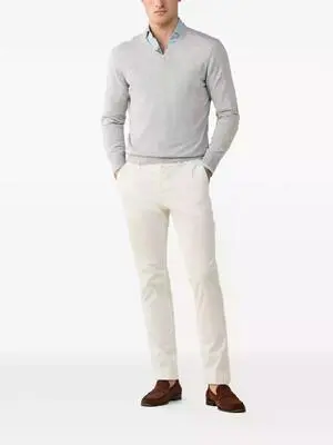HACKETT LONDON Elbow-patch V-neck Sweater