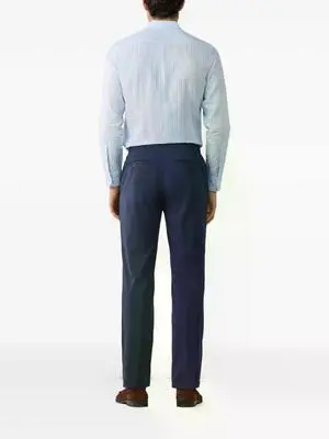 HACKETT LONDON Pleated Elasticated-waistband Chino Trousers