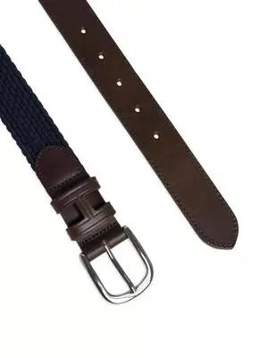 HACKETT LONDON Plaited Webbing And Leather Belt
