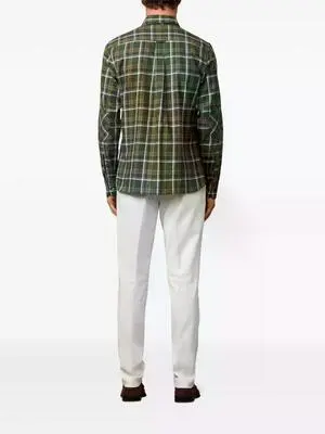 HACKETT LONDON Plaid Elbow-patch Shirt
