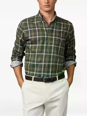HACKETT LONDON Plaid Elbow-patch Shirt