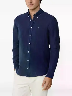 HACKETT LONDON Linen Shirt - Blue