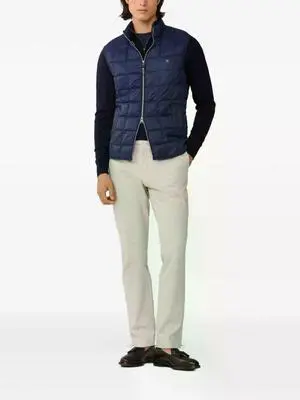 HACKETT LONDON Quilted Gilet With High Neck And Zip Fastening