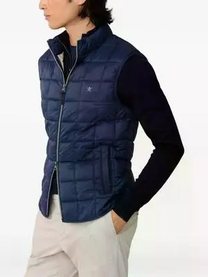 HACKETT LONDON Quilted Gilet With High Neck And Zip Fastening