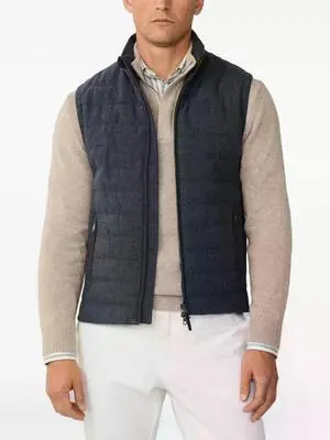 HACKETT LONDON Herringbone Gilet - Blue