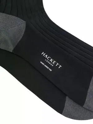 HACKETT LONDON Ribbed Mercerised Cotton Socks