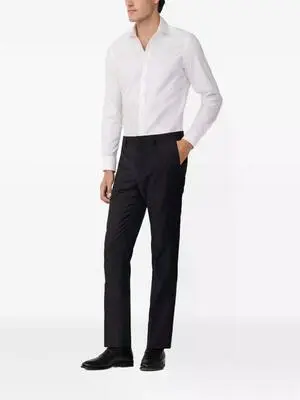HACKETT LONDON Dark Wool Tailored Trousers