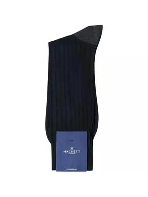 HACKETT LONDON Mercerised Cotton Ribbed Dress Socks