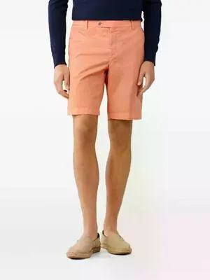 HACKETT LONDON Garment-dyed Cotton Shorts - Orange