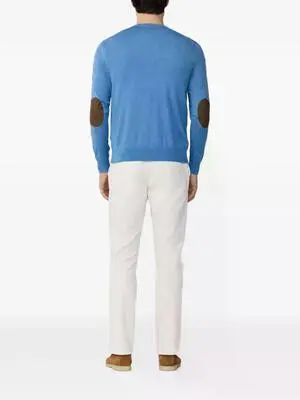 HACKETT LONDON Elbow-patch Crew-neck Sweater