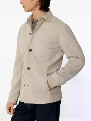 HACKETT LONDON Suede Overshirt