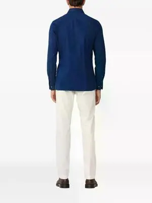 HACKETT LONDON Kent Cutaway-collar French-placket Shirt - Blue