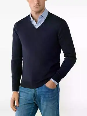 HACKETT LONDON V-neck Sweater - Blue