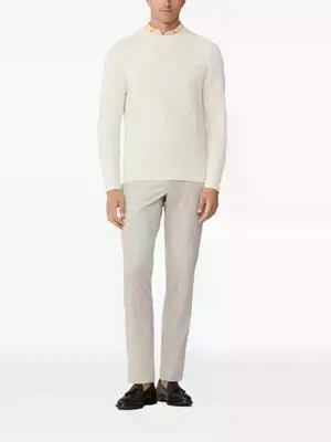 HACKETT LONDON Raglan-sleeve Crew-neck Cotton Jumper
