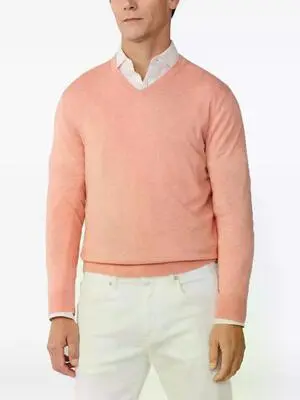 HACKETT LONDON V-neck Elbow-patch Sweatshirt